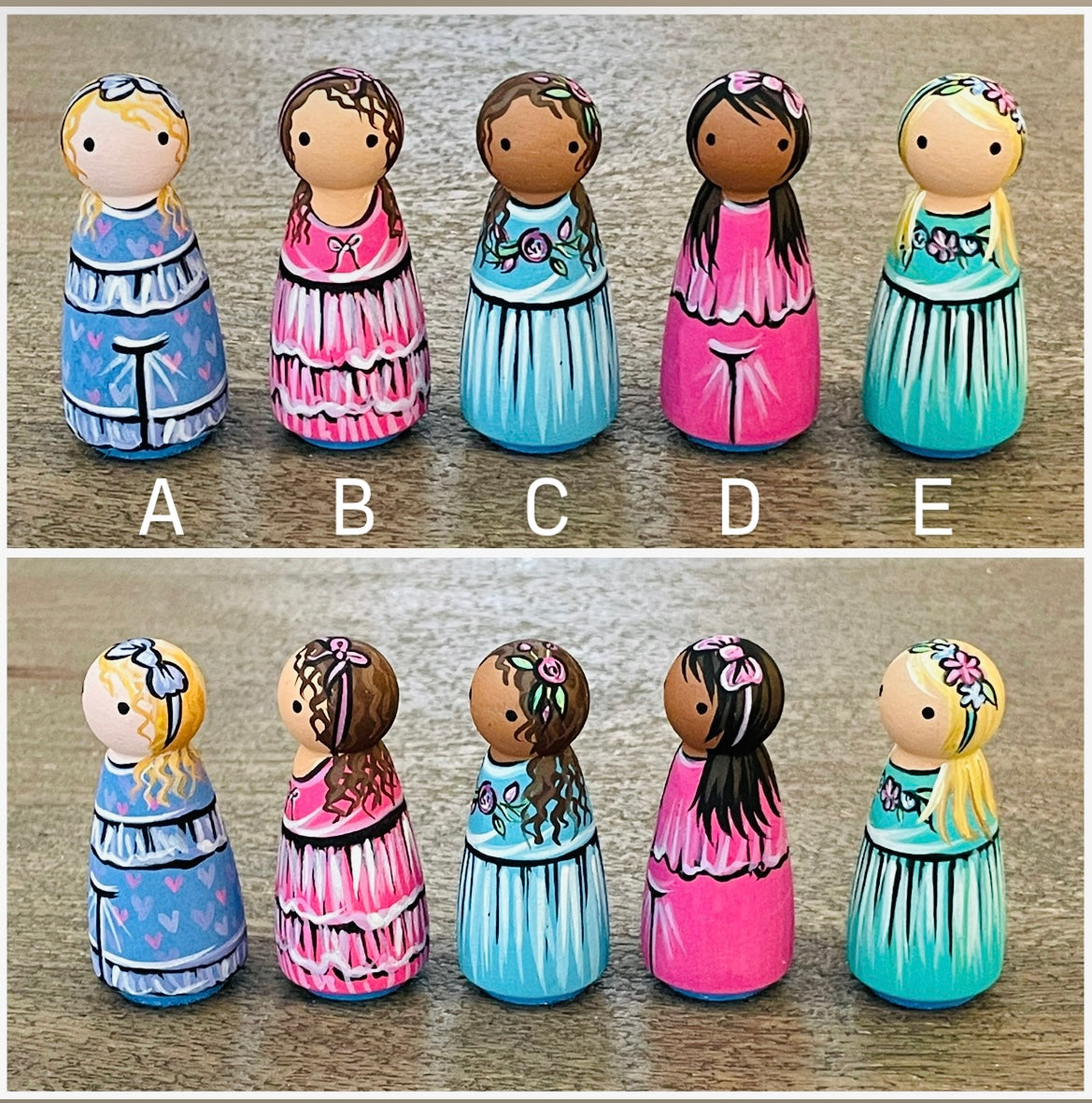 Pastel Peg Doll (Mini) – Jen's Pretty Pegs